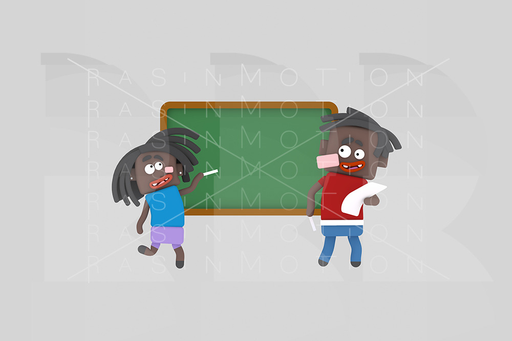 3d illustration.Kids school board., an Education Illustration by ...
