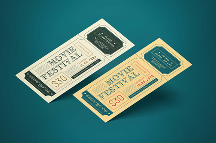 Ticket Movie Festival, a Card Template by graphicook