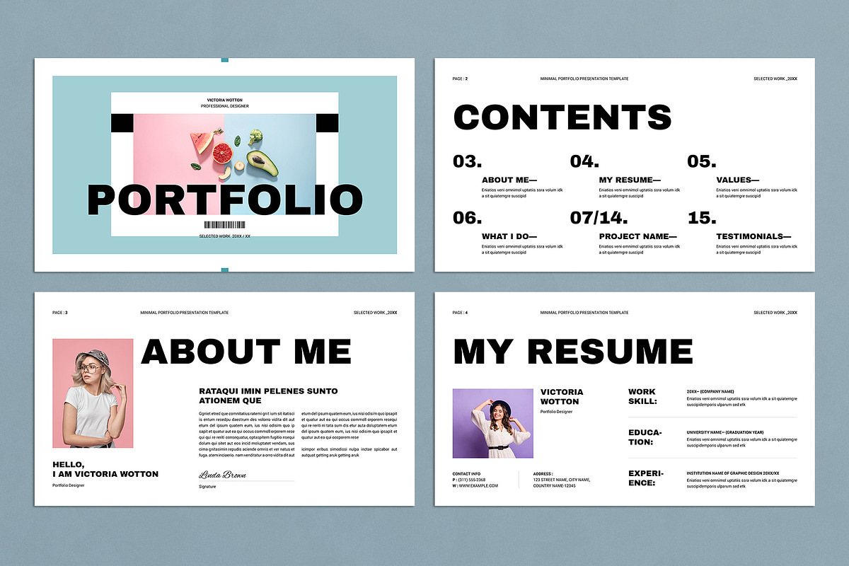 Minimal Portfolio Presentation, a Presentation Template by E-Type