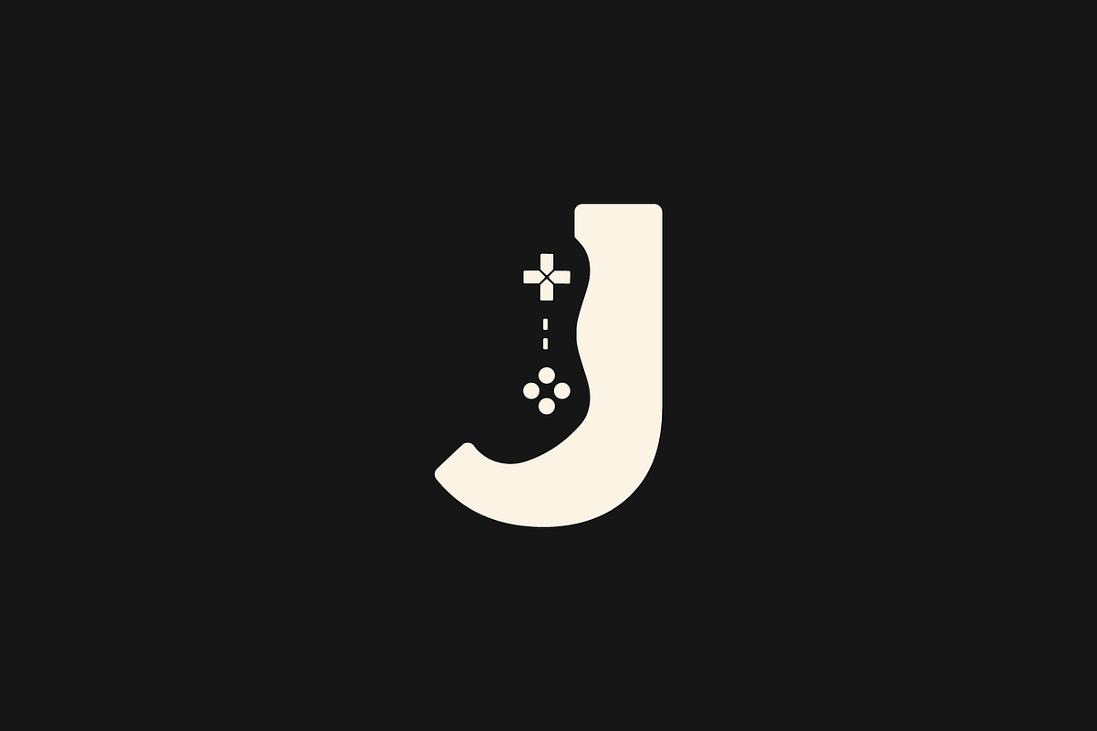 letter j game logo design template | Creative Market