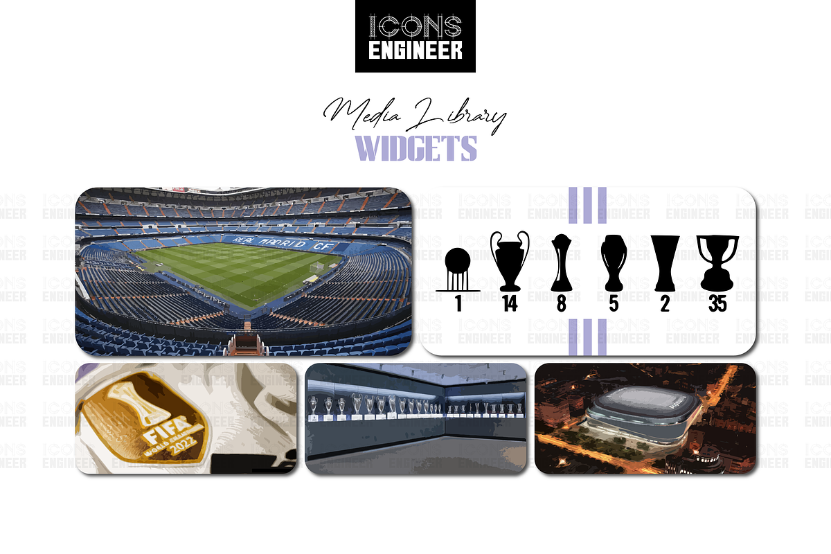 Real Madrid Icon Pack | Home Kit, an Icon by IconsEngineer