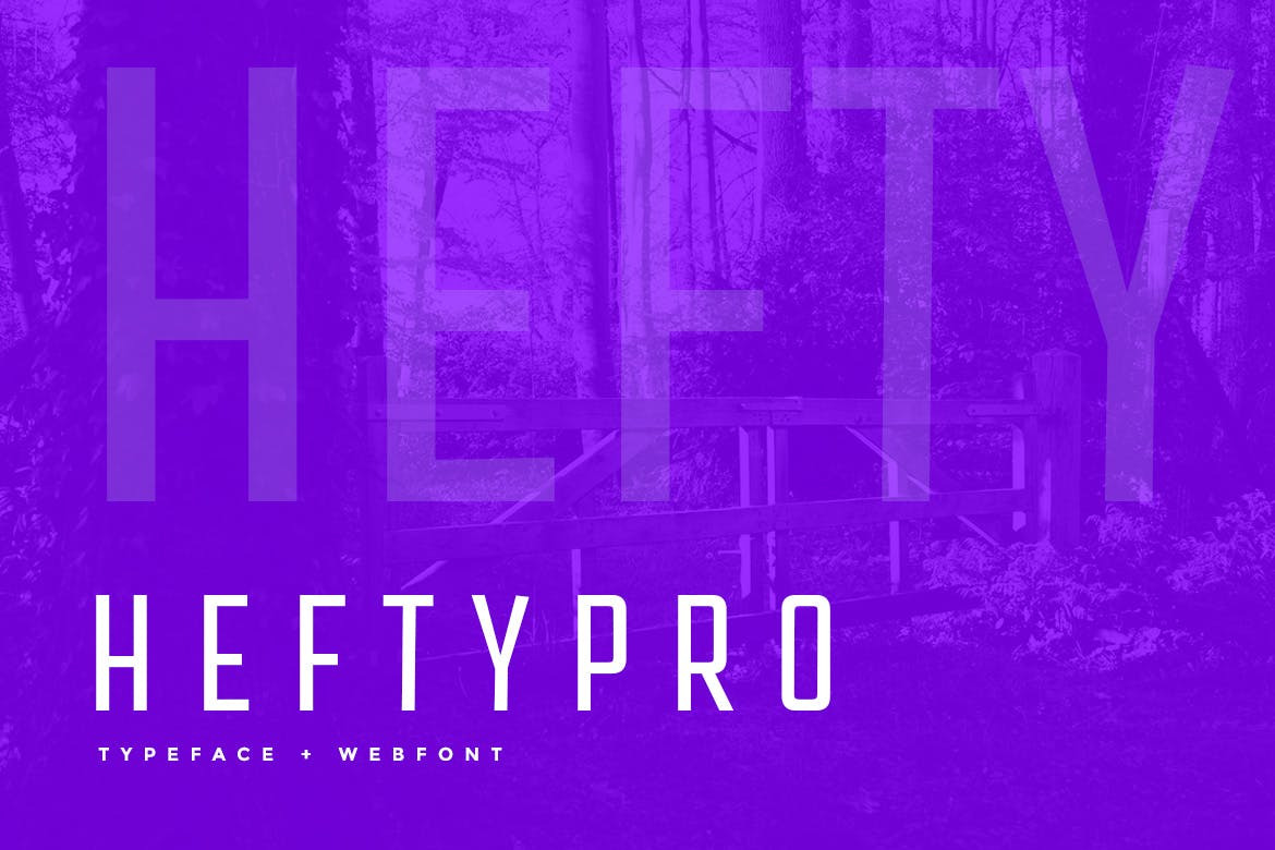 Hefty Pro Display Typeface + WebFont, a Sans Serif Font by Webhance Studio