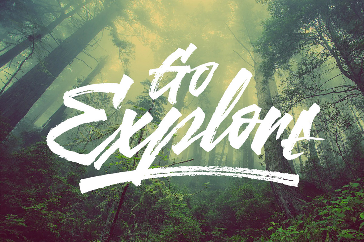 City Bustle brush font, a Script Font by Qiwbrother Studio