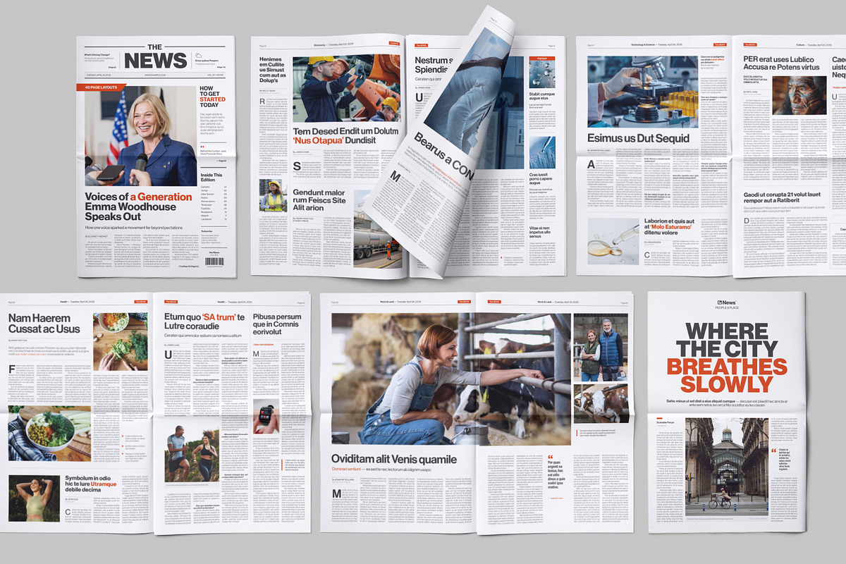 Newspaper Template, a Brochure Template by BrandPacks