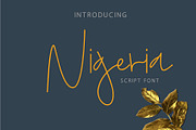 Nigeria, a Script Font by edcreative