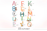 Watercolor Animals Alphabet Clipart, an Animal Illustration by StudioBeeArt