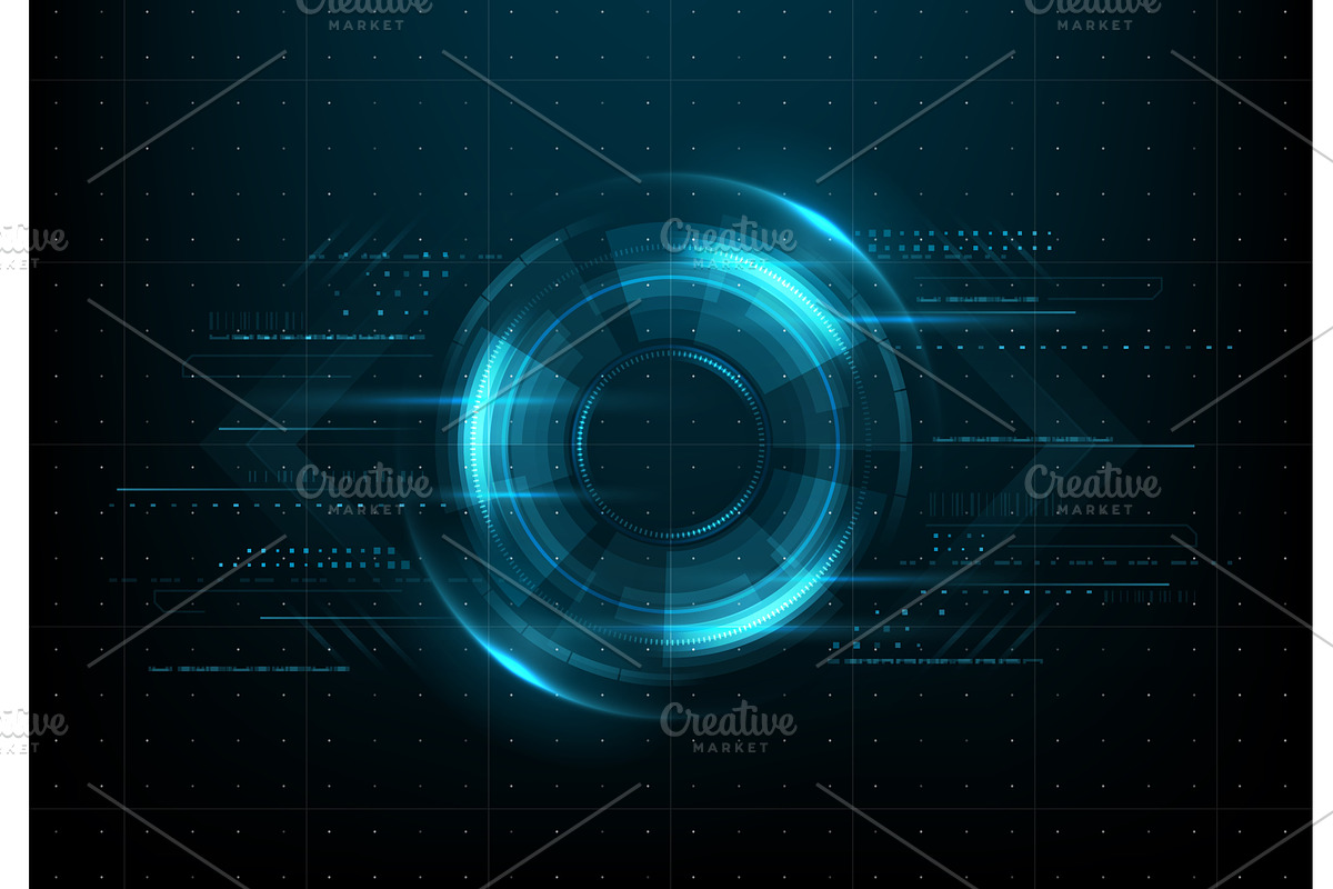 Cyber network vision, communication, a Technology Illustration by ...