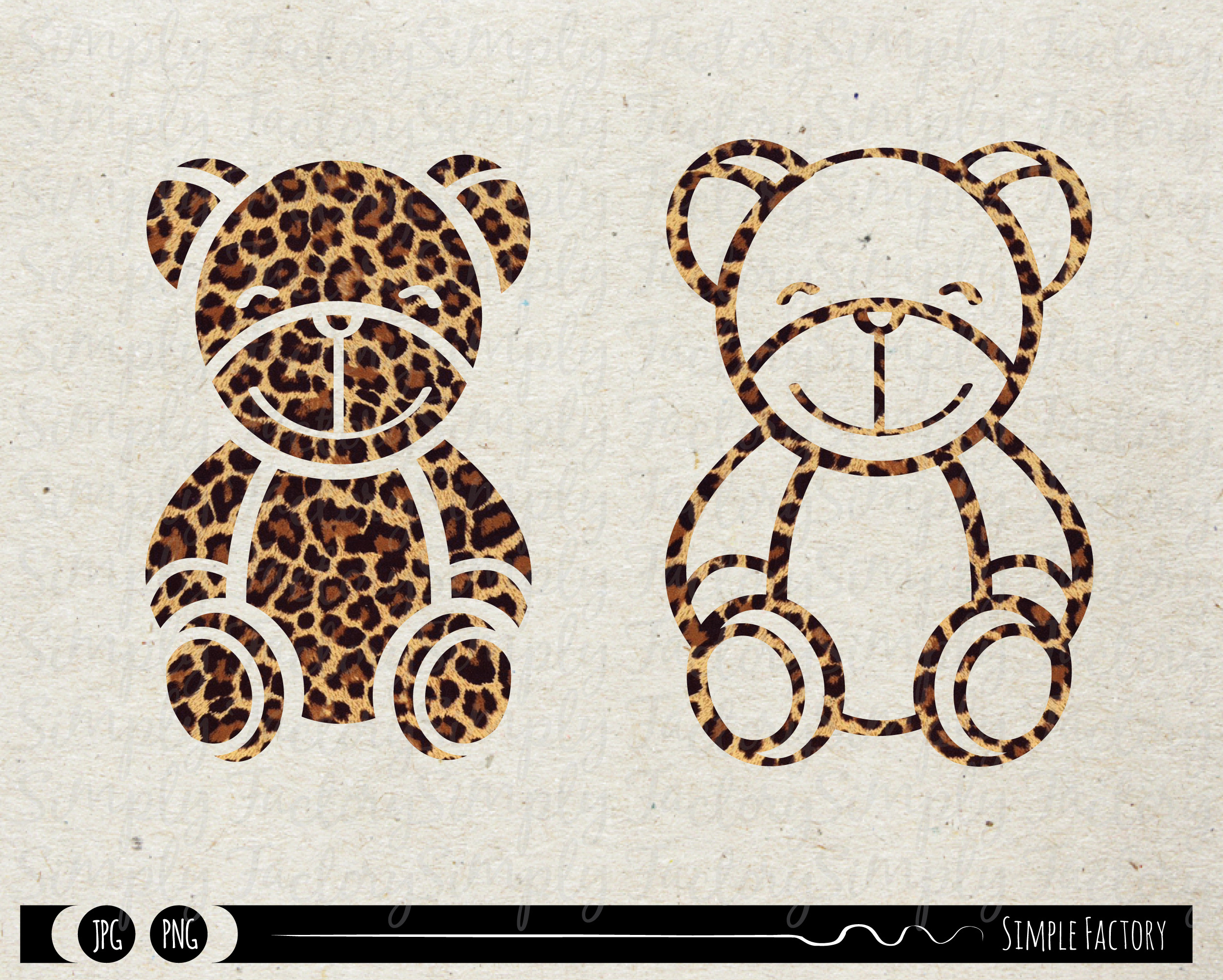Leopard Print Happy Bear, an Animal Illustration by Simply Factory