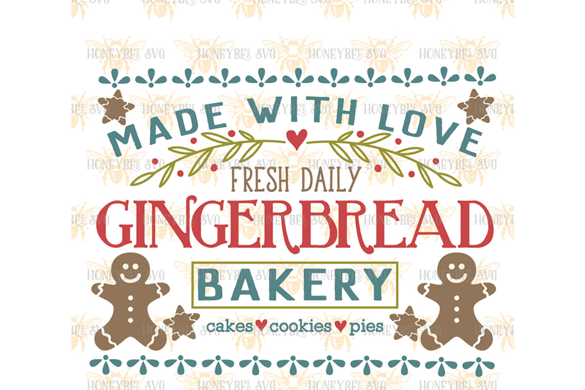 Gingerbread Bakery SVG EPS DXF JPG, a Decorative Illustration by JBArt ...