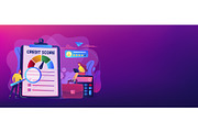 Credit rating concept banner header., a Finance Illustration by Visual ...