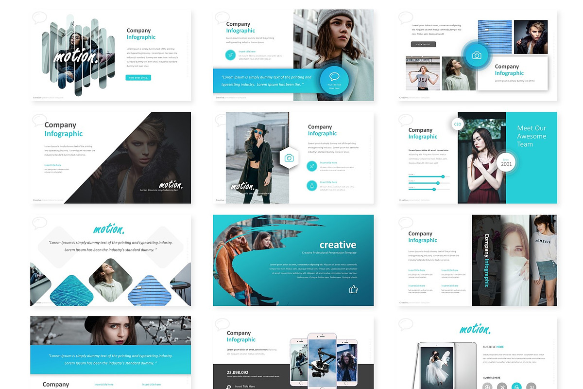 Motion - Powerpoint Template, a Presentation Template by AQR Studio