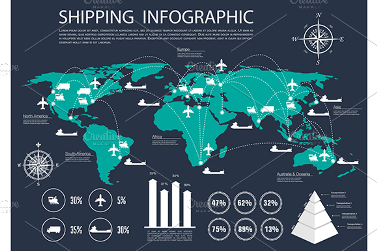 Shipping infographics, a Graphic by Vector Tradition