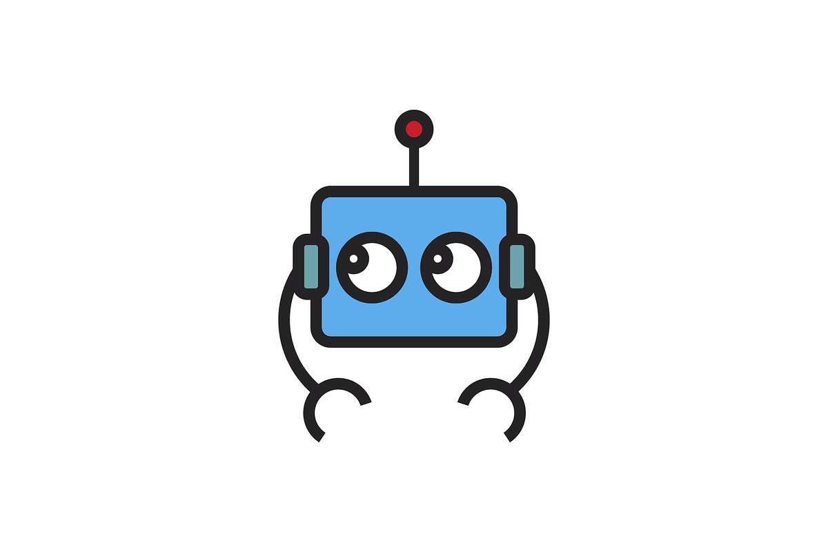 fun bot logo, a Branding & Logo Template by ZHR Creative