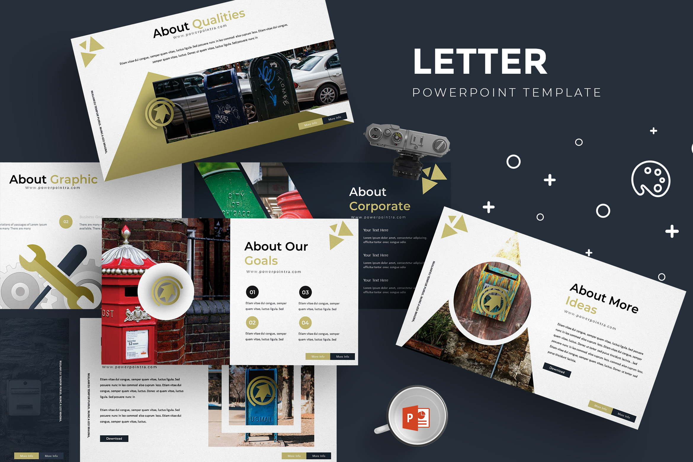 Letter - Powerpoint Template, a Presentation Template by AQR Studio