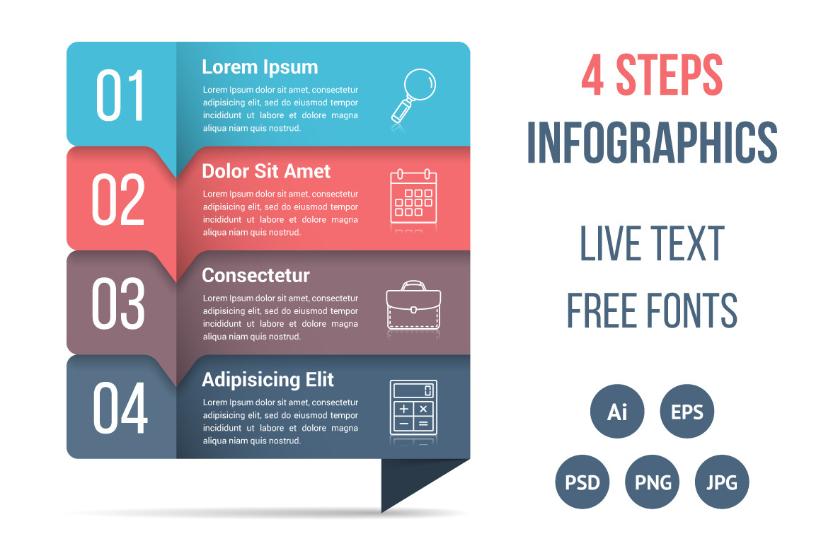 Four Steps Infographics, a Graphic by PixMarket