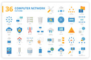 36 Computer Network Icons x 3 Styles, an Icon by monkik