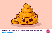 Cute Cat Poop Illustration Cartoon, an Animal Illustration by Catalyst Labs