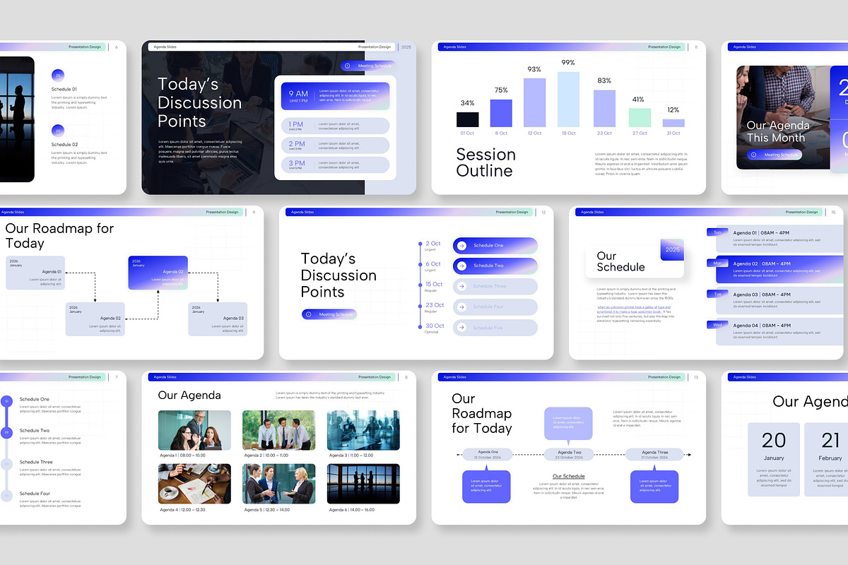 Agenda Slide Google Slides, a Presentation Template by Premast