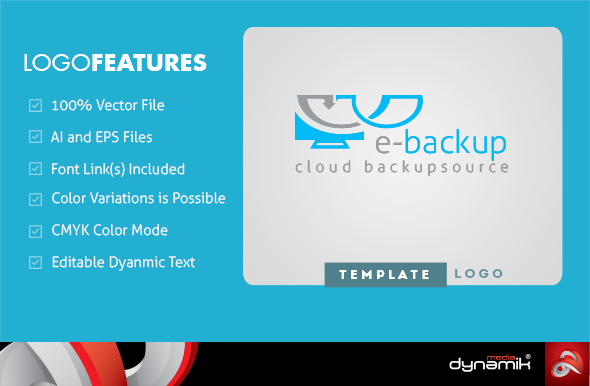 E-Backup - Template Logo, a Branding & Logo Template by DynamikMedia
