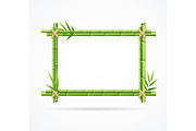 Realistic 3d Green Bamboo Frame., an Object Graphic by More Shop