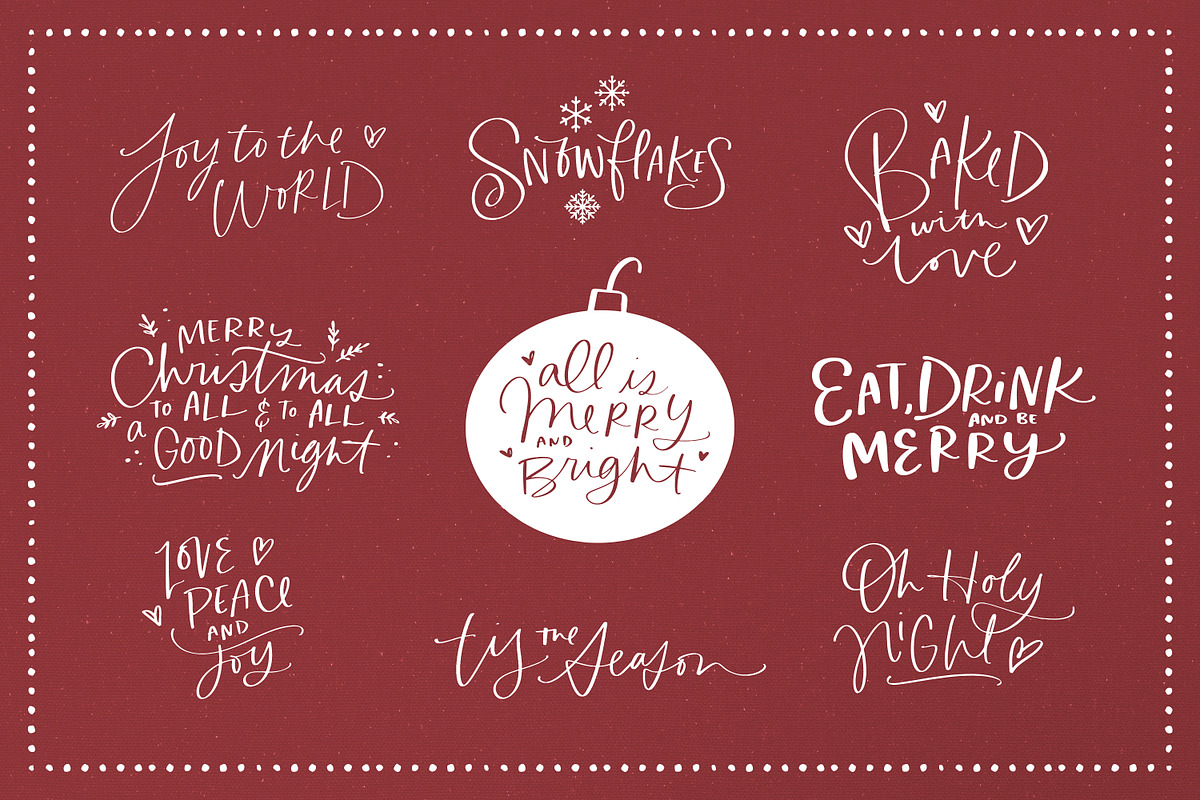 The Christmas Express Lettering Pack, an Object Graphic by Callie Rian ...