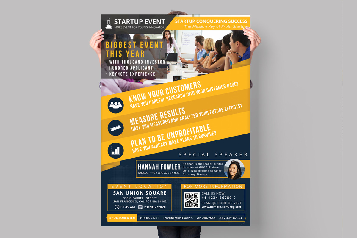 Startup Event Flyer Template, a Flyer Template by Affantjie Photowork