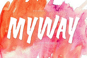 MYWAY Handpainted Font, a Slab Serif Font by Anxiety Studio