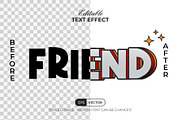 Friend Text Effect Retro Style, a Layer Style Add-On by Mockmenot