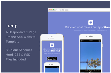Spring - iPhone App Website Template, an App Template by Jamie Peak