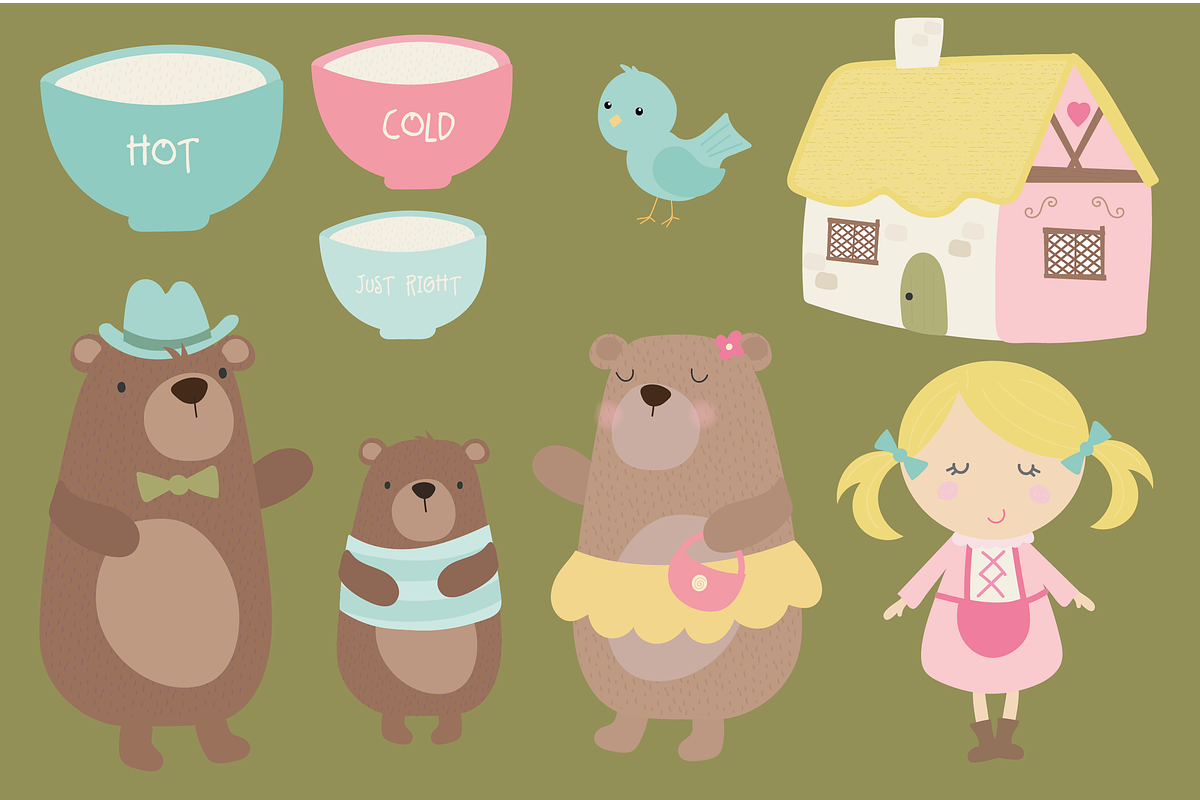 Goldilocks, an Illustration by Poppymoondesign