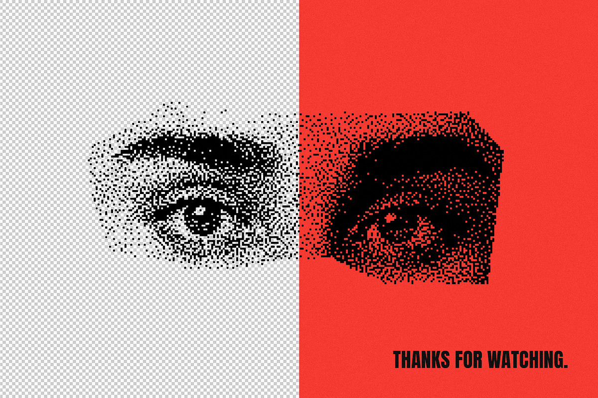 144 Dithering Bitmap Vector Shapes, an Object Graphic by pixelbuddha.net