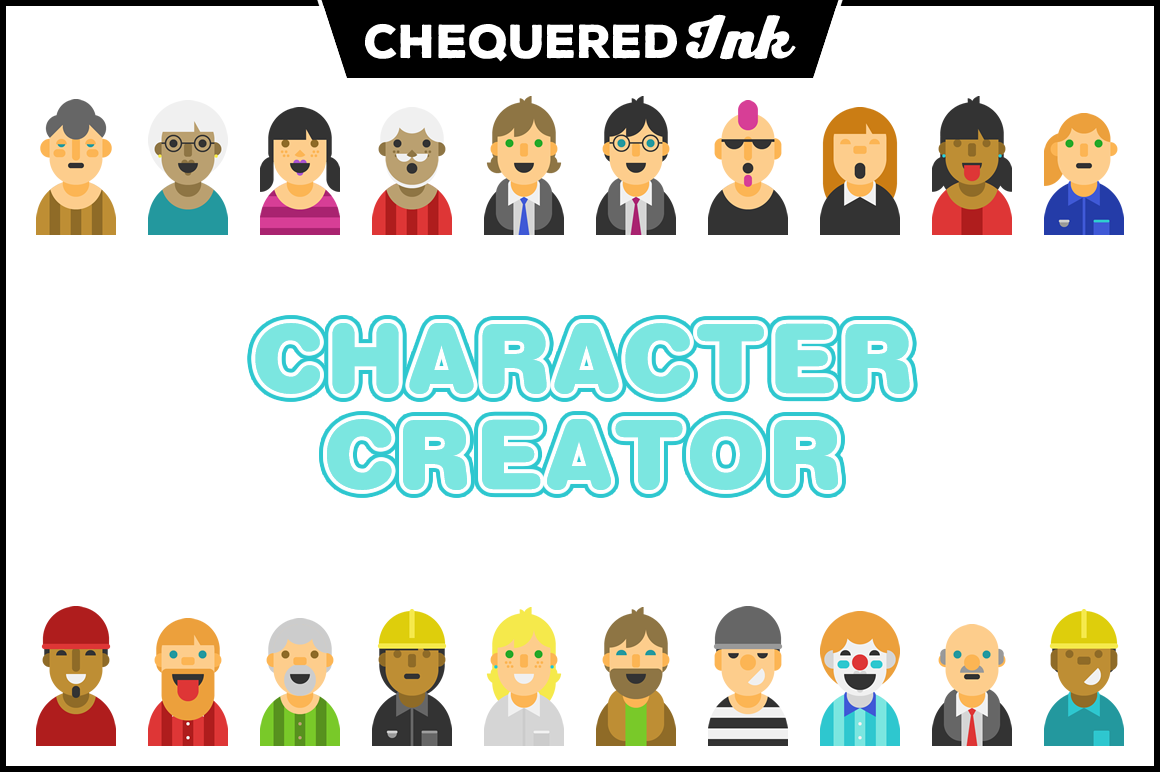 Character Creator, an Object Graphic by Chequered Ink | Creative Market