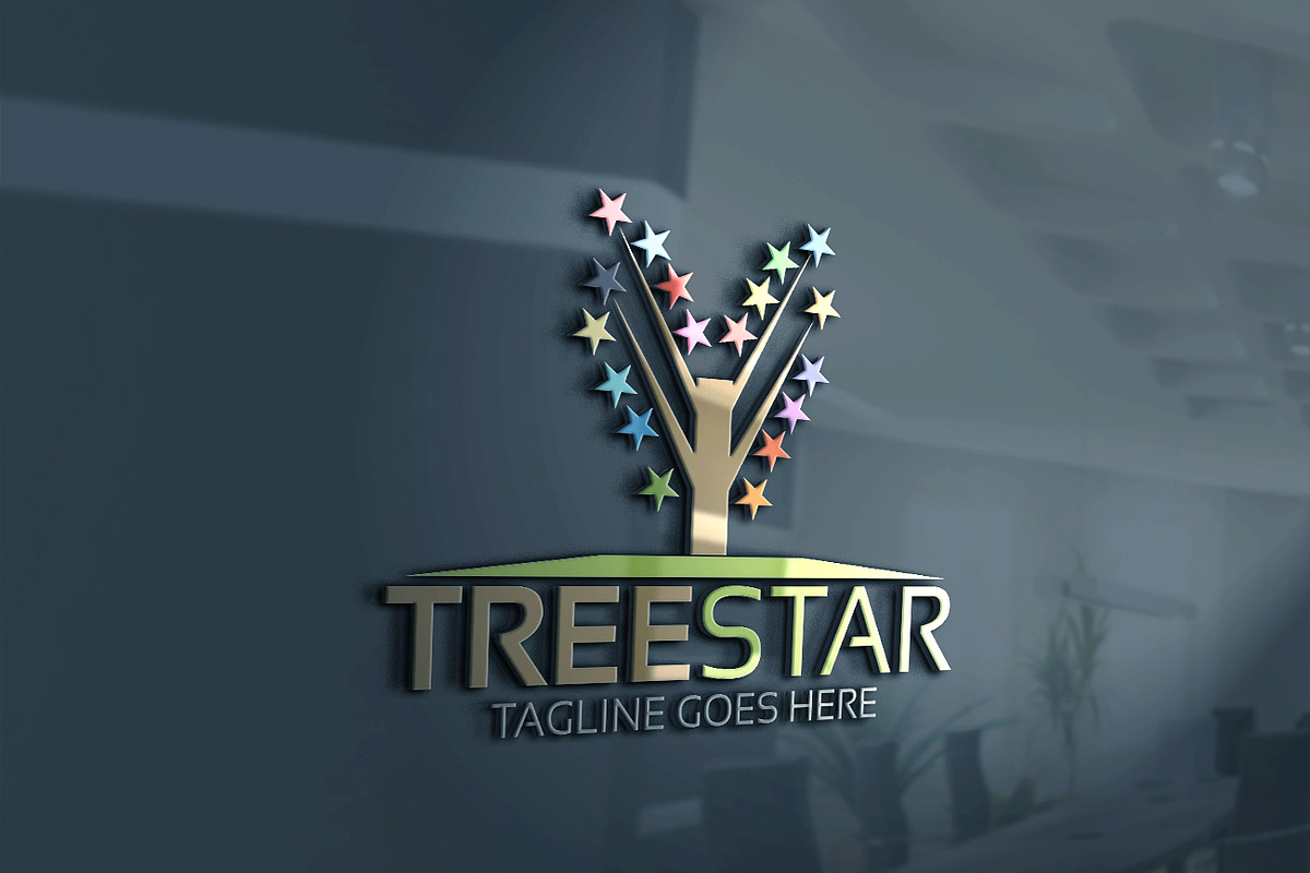 Tree Star Logo, a Branding & Logo Template by Josuf Media