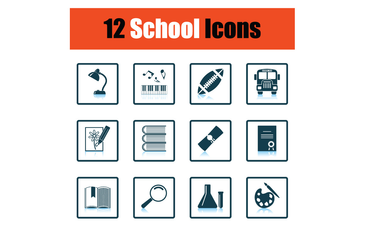 School icon set, an Icon by Pavel Vectors