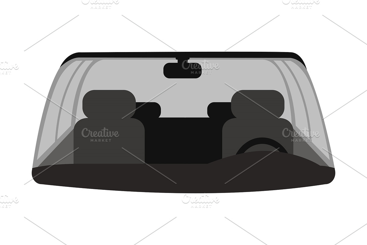 Car windshield flat vector, a Technology Illustration by Pavlo ...