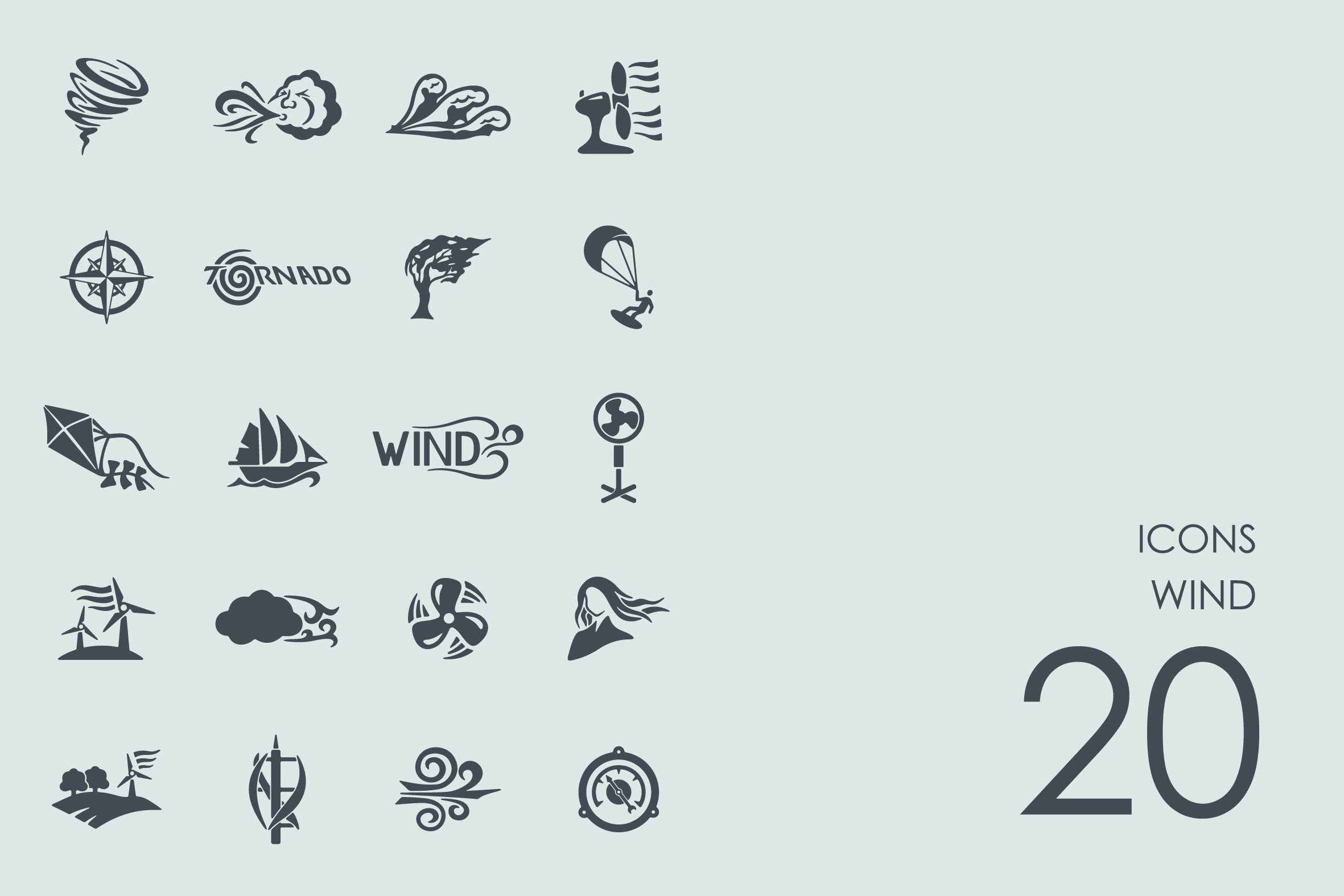 Wind icons, an Icon by Palau