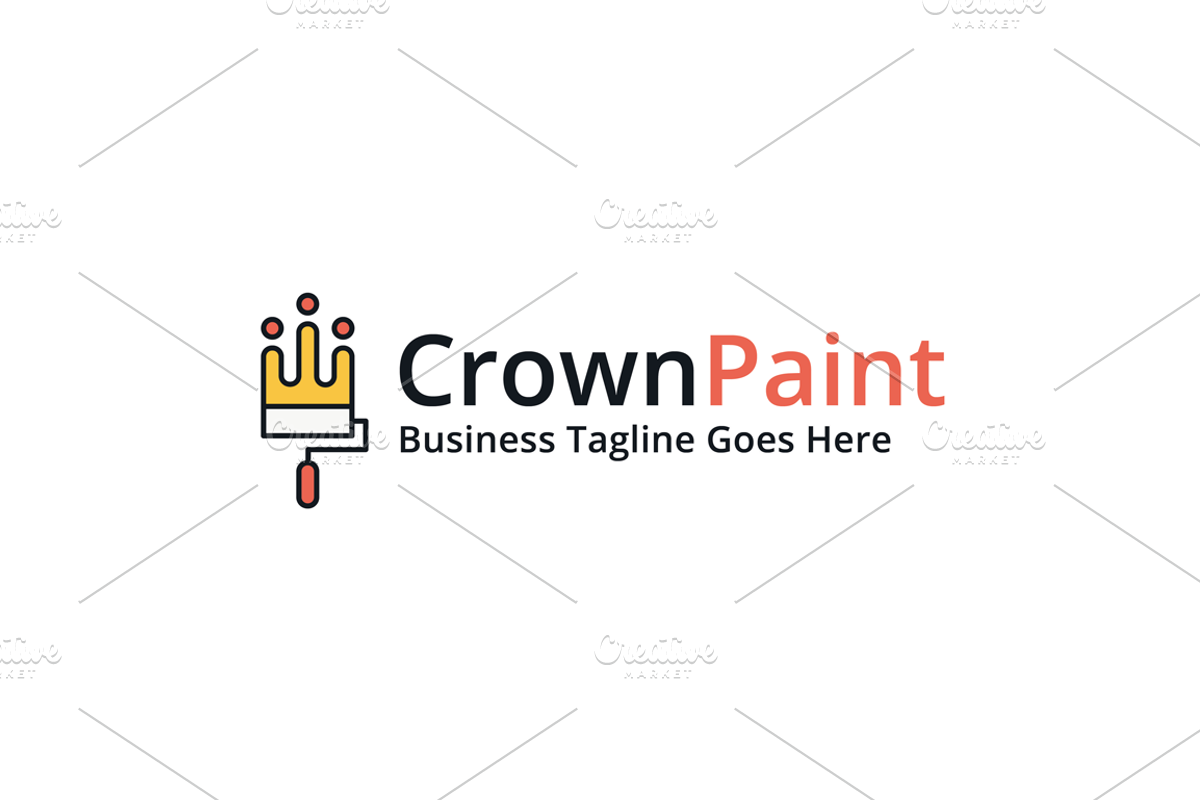 Crown Paint Logo Template, a Branding & Logo Template by Rekisaurus