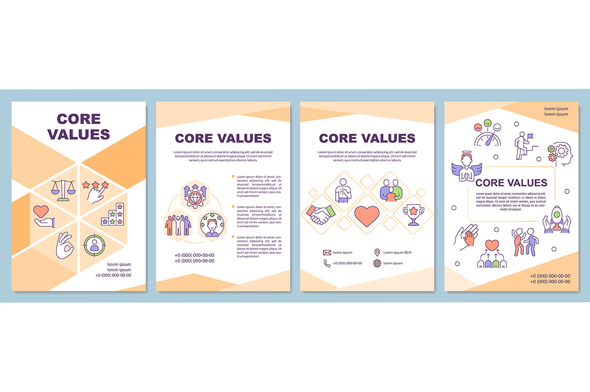 Core values brochure template, a Brochure Template by bsd studio
