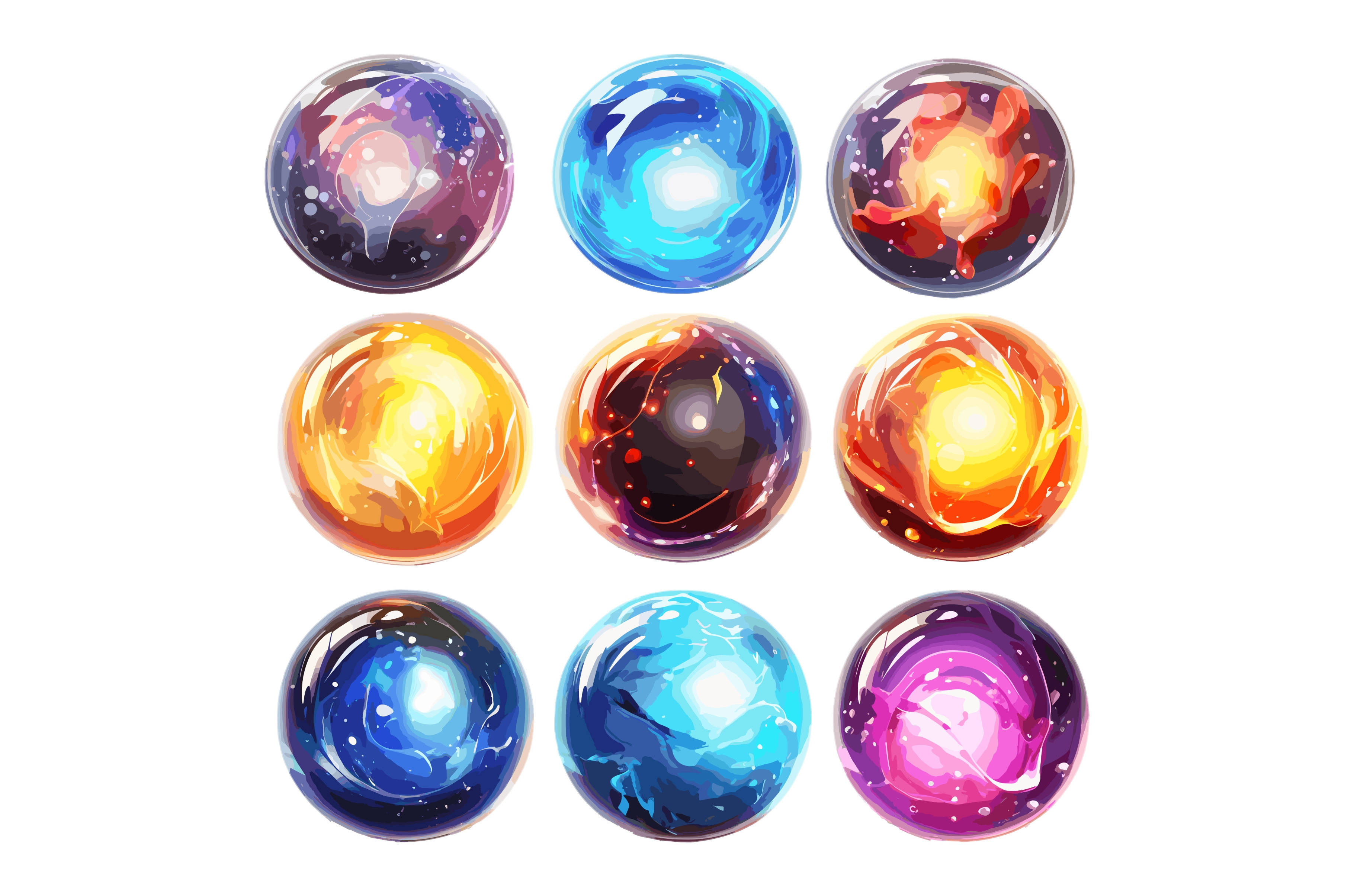 Magical orbs and spheres. Mythical, an Illustration by Onyx | Creative ...