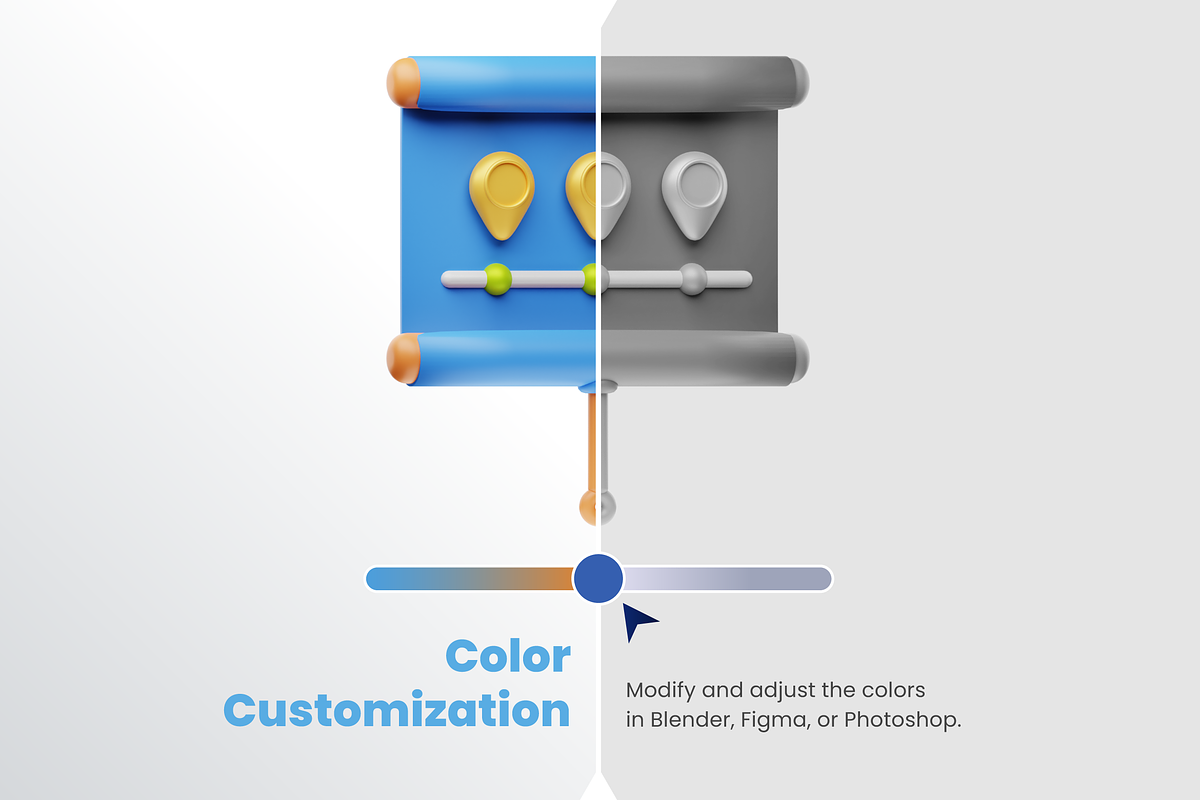 3D Presentation Icons, a 3D by Flat Icons | Creative Market