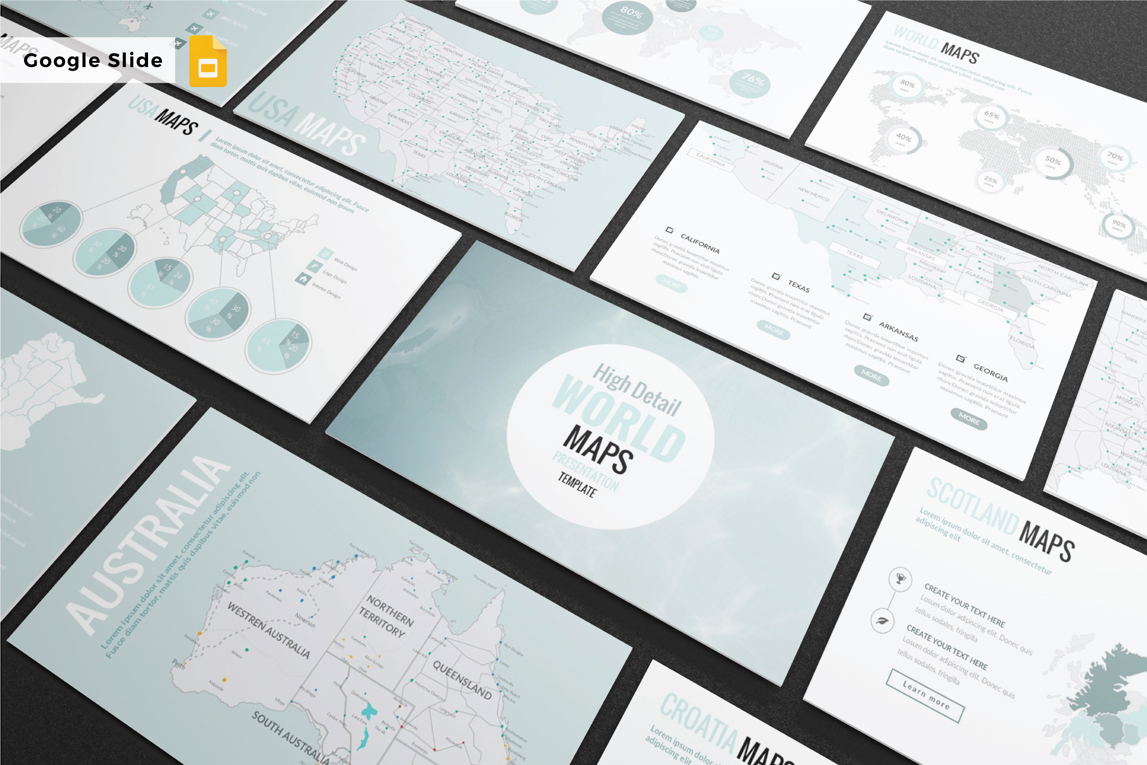 DETAIL MAPS - Google Slide Template, a Presentation Template by Shafura