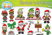 Santa's Workshop Clipart Set, a Graphic by Zip-A-Dee-Doo-Dah Designs