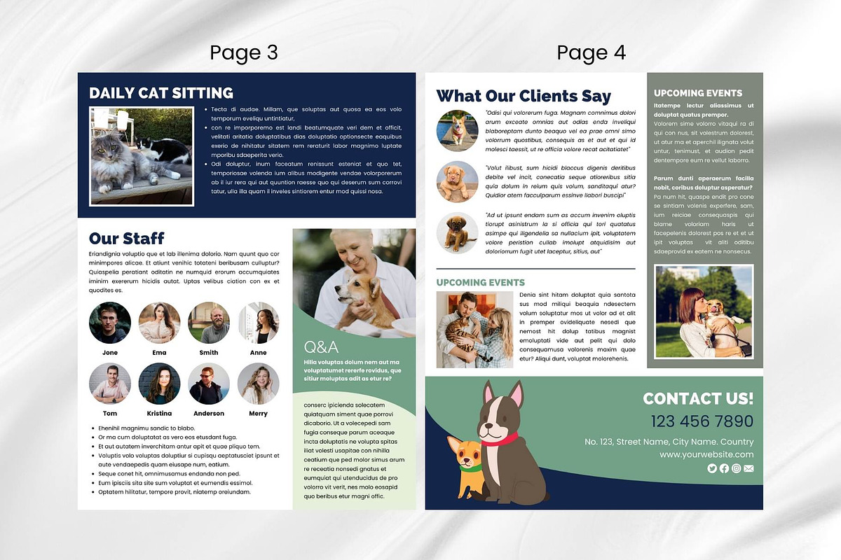 Canva newsletter template for pet care
