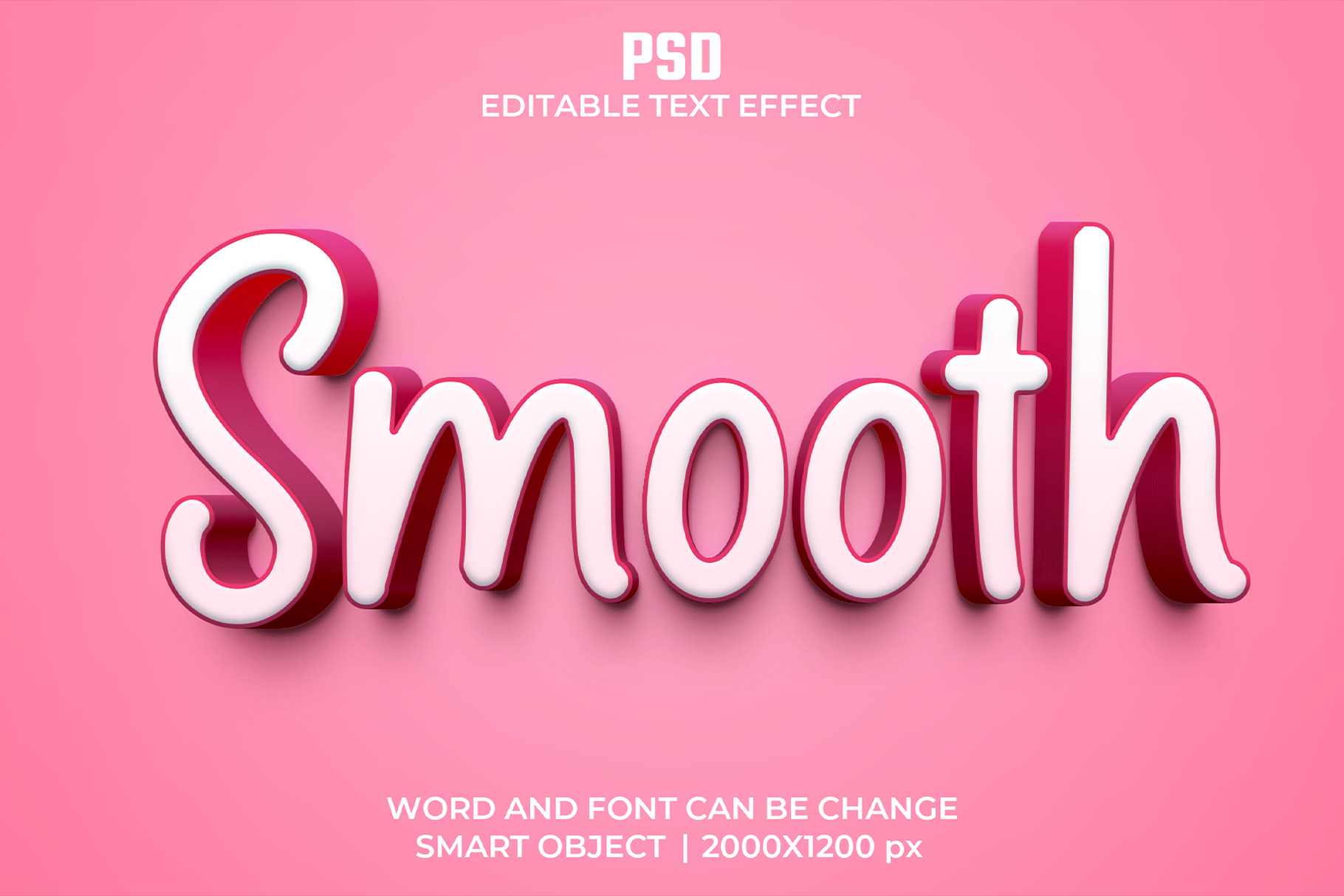 Smooth 3d Editable Psd Text Effect, a Layer Style Add-On by bdrobin