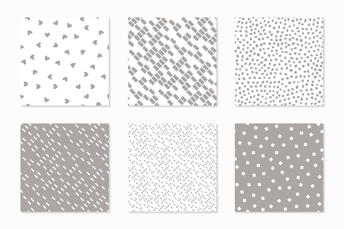 Scattered Seamless Patterns, a Pattern Graphic by Curly_Pat