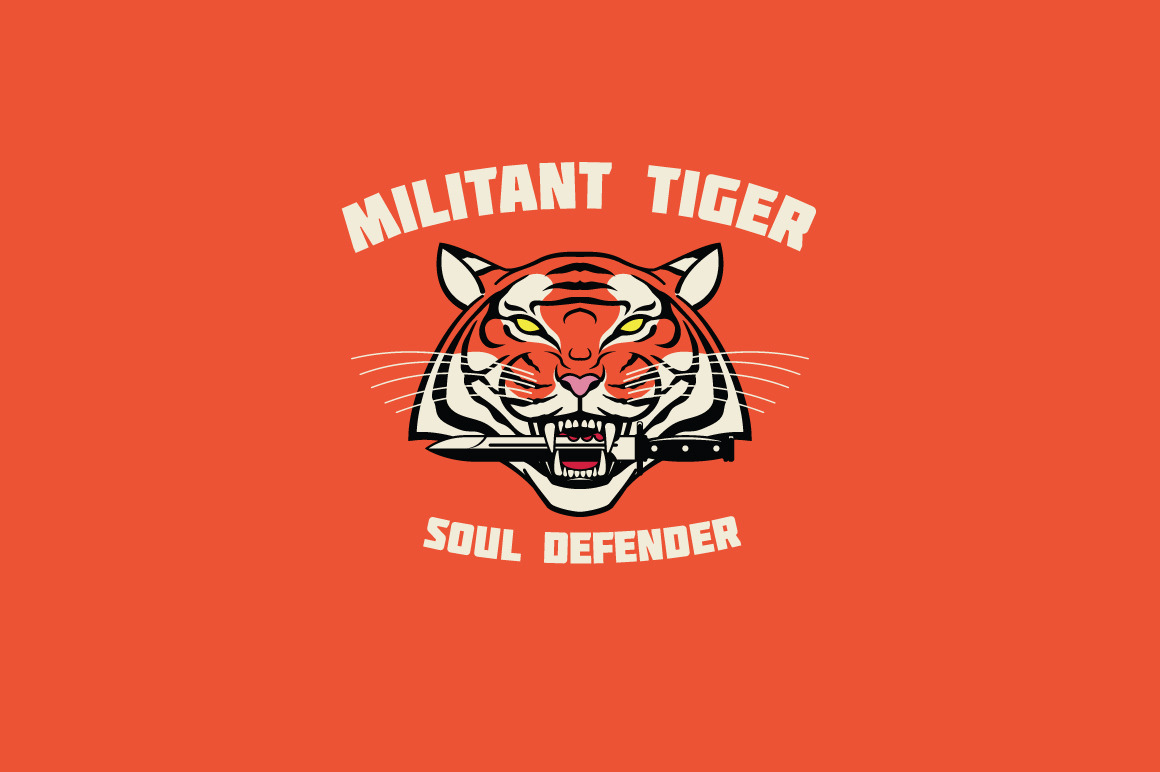 Militant Tiger Logo Template, a Branding & Logo Template by Kreasi Malam