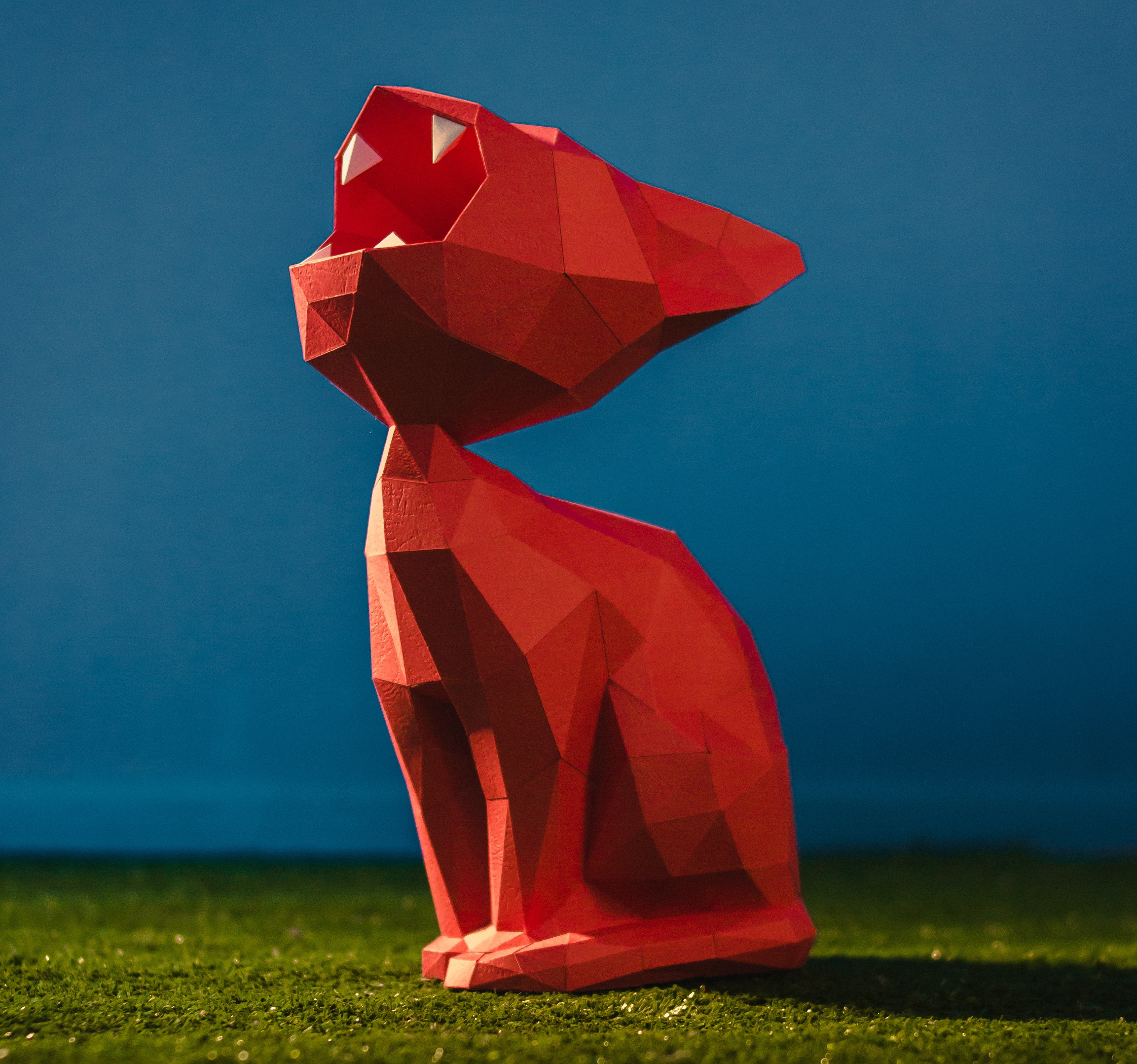 Diy March Cat 3d Model Template A Graphic By Polyfish