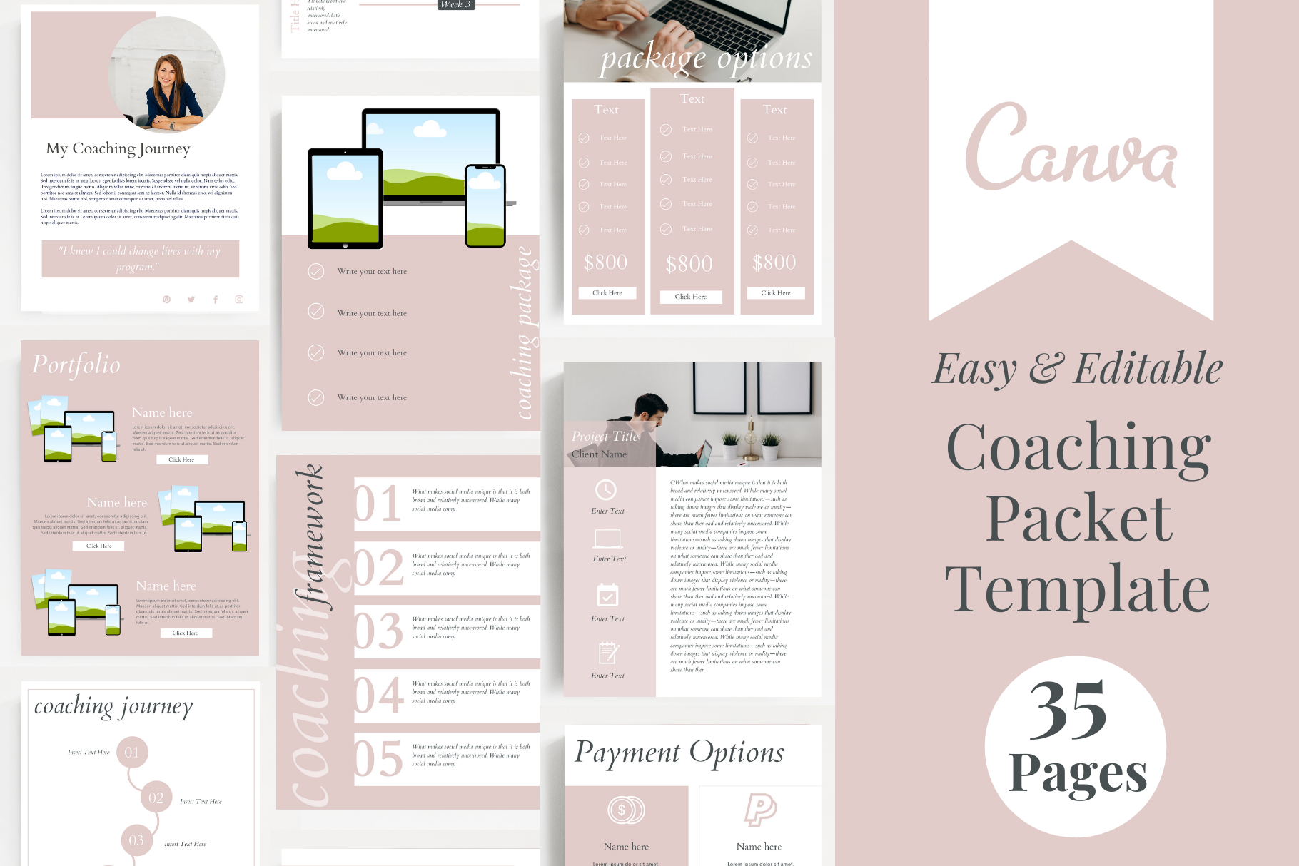 SALE! Coaching Packet Template, a Templates & Theme by Marketing ...