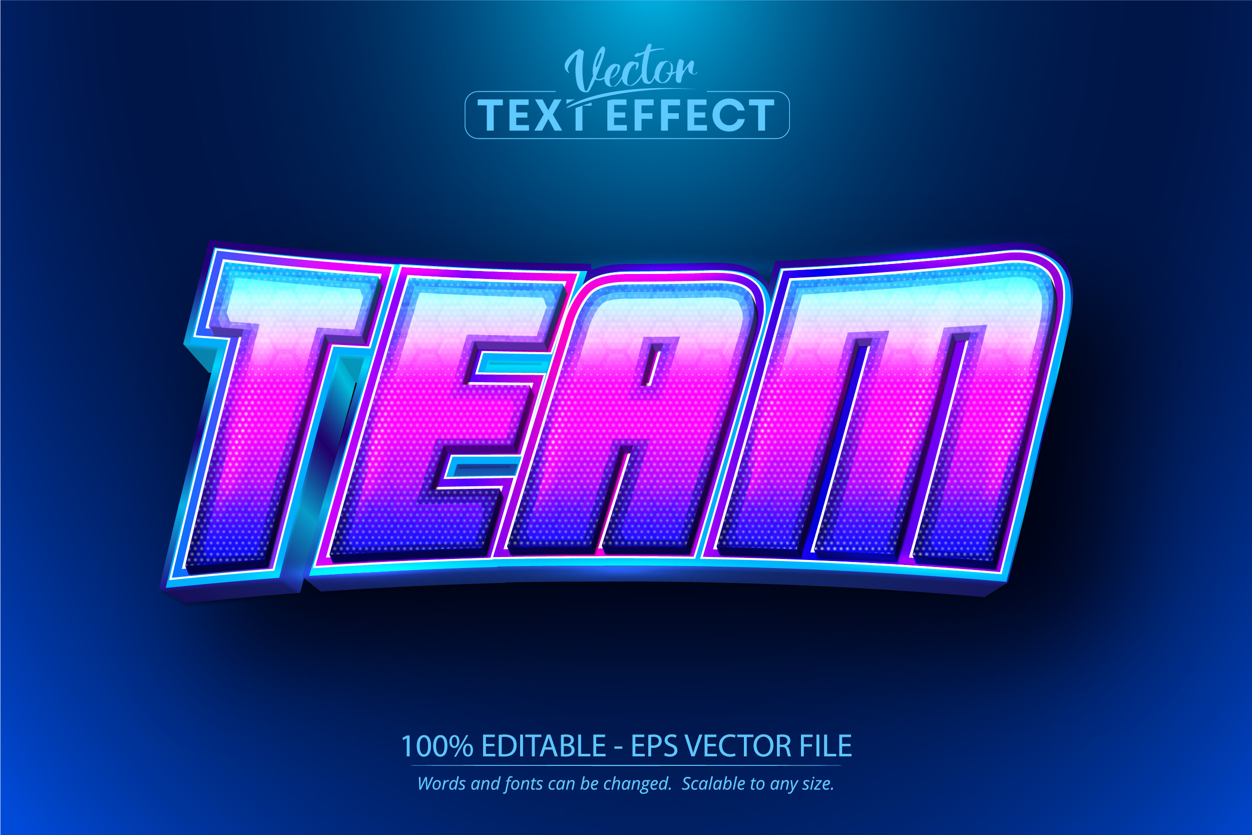 Team, sport editable text effect, a Brushes & More by designvectx