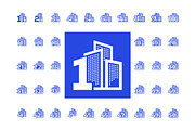number building property estate logo